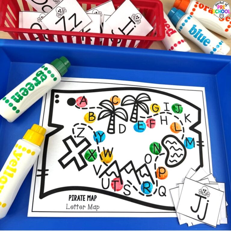 Pirates Math and Literacy Centers for Preschool, Pre-K, and ...