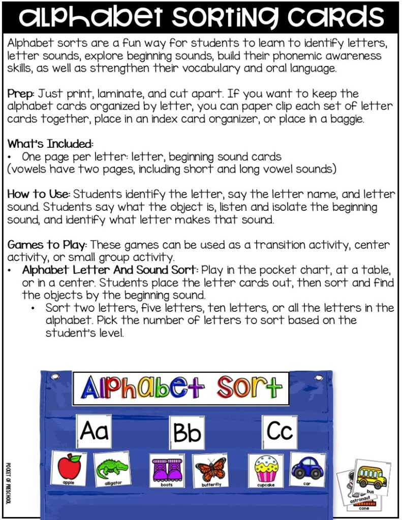Alphabet Activities Bundle for Preschool, Pre-K, and Kindergarten ...