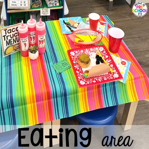 Taco Truck Dramatic Play for Preschool, Pre-k, & Kindergarten - Pocket ...