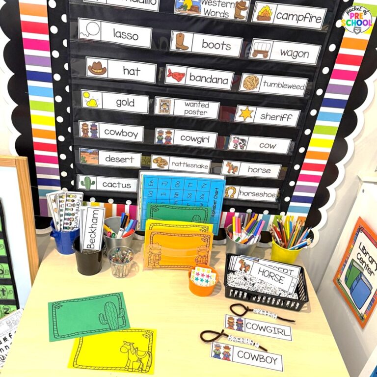 Western, Cowboy, Cowgirl Math and Literacy Centers for Preschool, Pre-K ...
