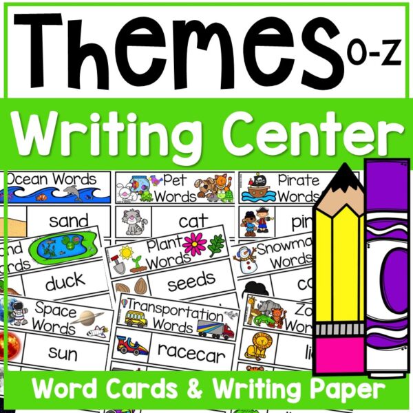 Themes Writing Center for the WHOLE YEAR Preschool, Pre-K ...