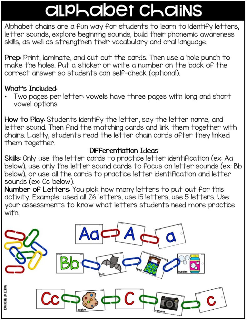 Alphabet Activities Bundle for Preschool, Pre-K, and Kindergarten ...