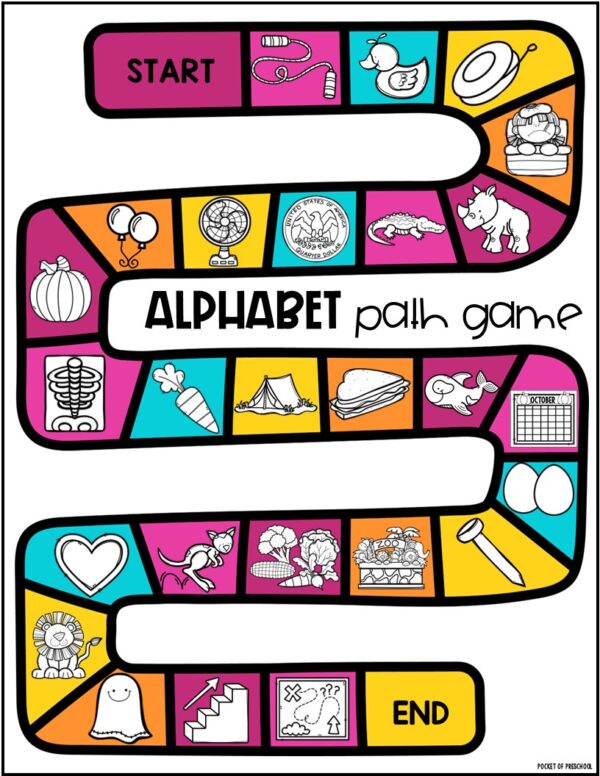 Alphabet Path Games, Letter Identification for Preschool, Pre-K ...