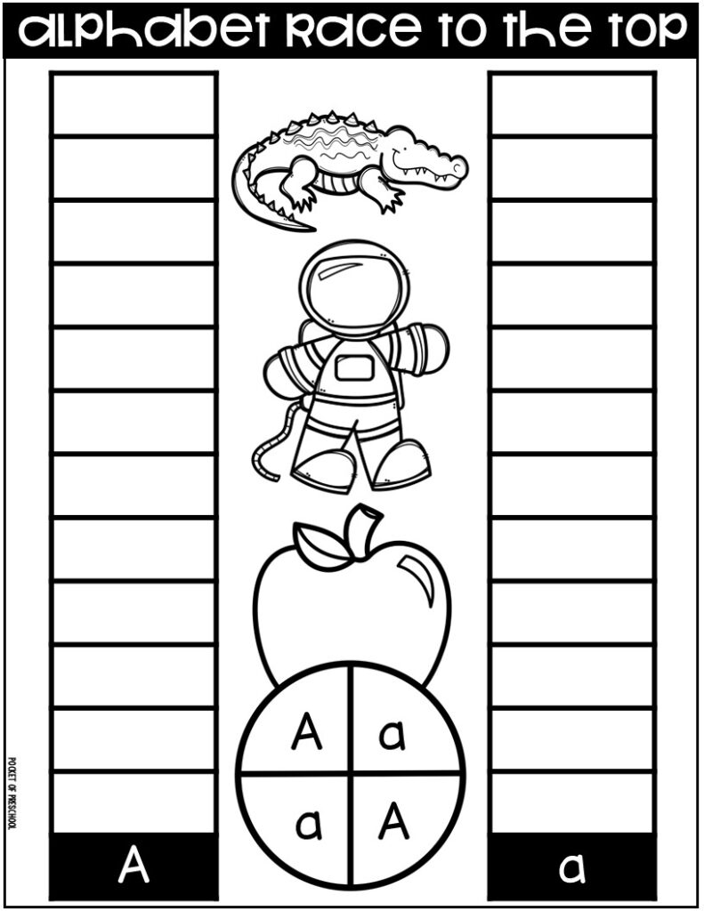 Alphabet Race to the Top Games Letter Identification for Preschool, Pre ...