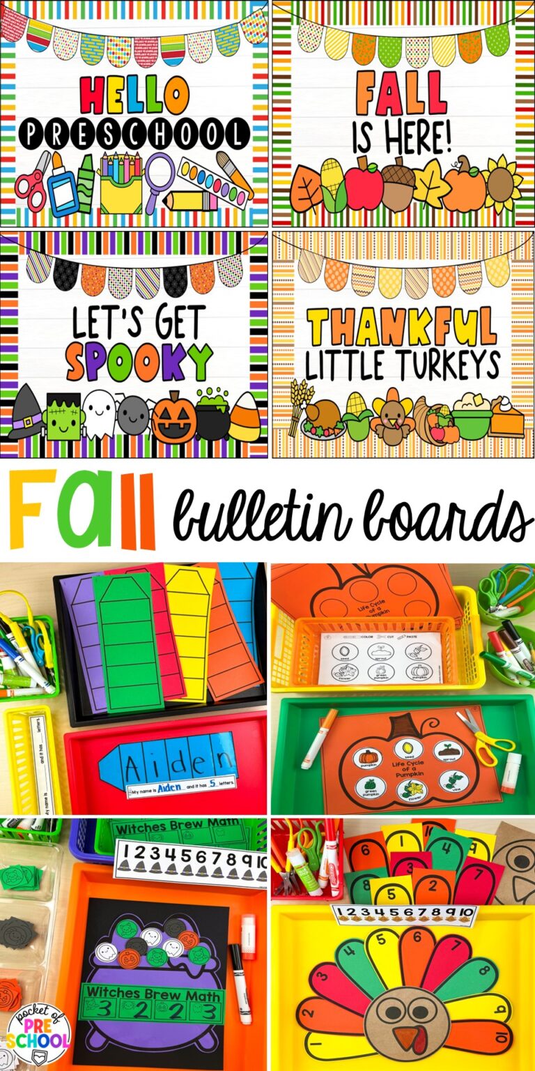 Fall Bulletin Boards & Crafts for Preschool, Pre-K, & Kindergarten ...