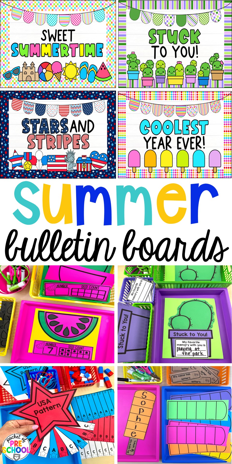 Summer Bulletin Boards & Crafts for Preschool, Pre-K, & Kindergarten ...