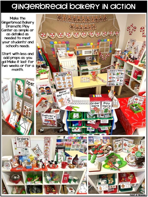 Gingerbread Bakery Dramatic Play Pretend Play Printables Preschool PreK ...