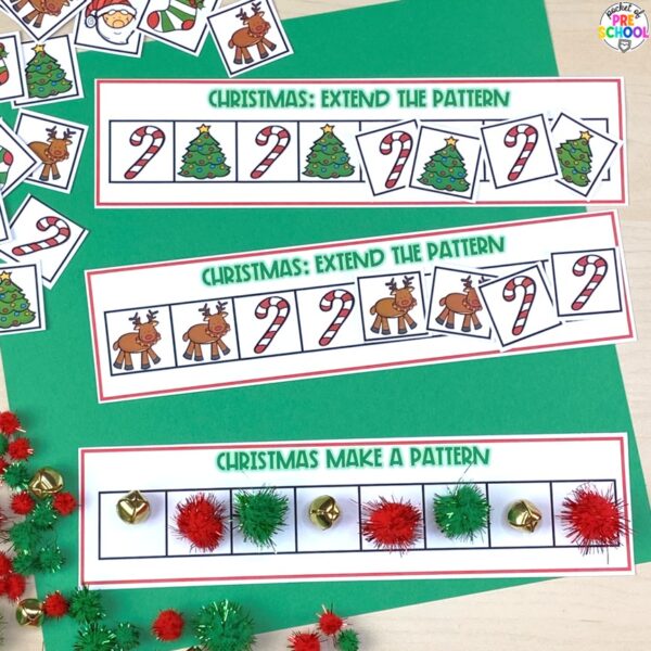 Christmas Math and Literacy Centers for Preschool, Pre-K, and ...