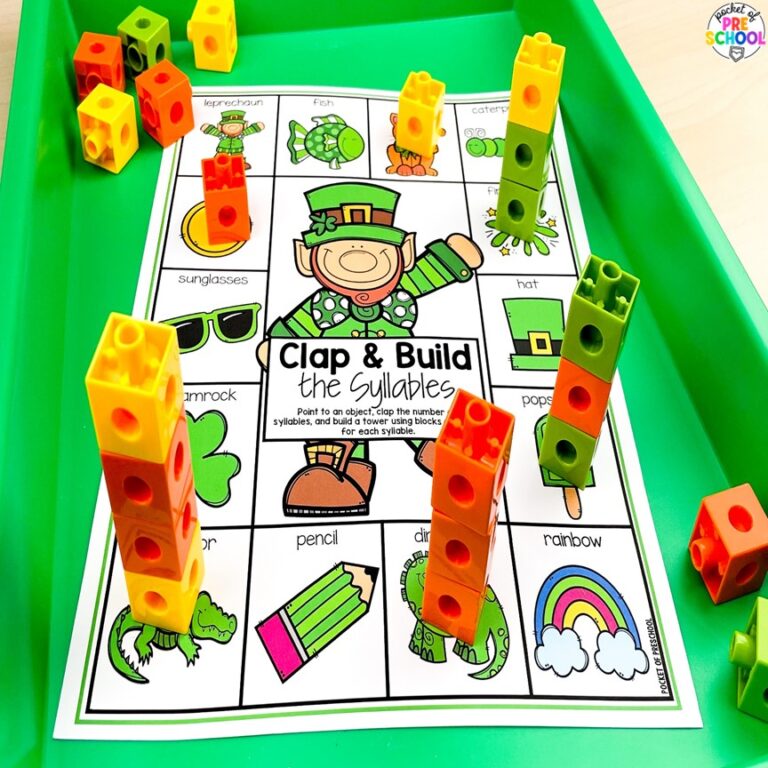 St. Patrick's Day Math and Literacy Centers for Preschool, Pre-K ...