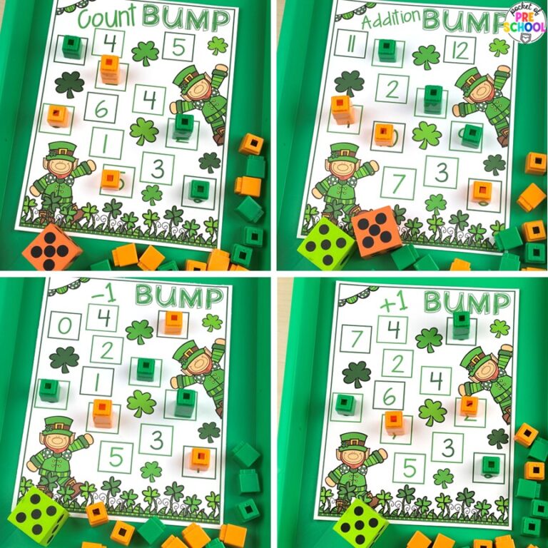 St. Patrick's Day Math and Literacy Centers for Preschool, Pre-K ...
