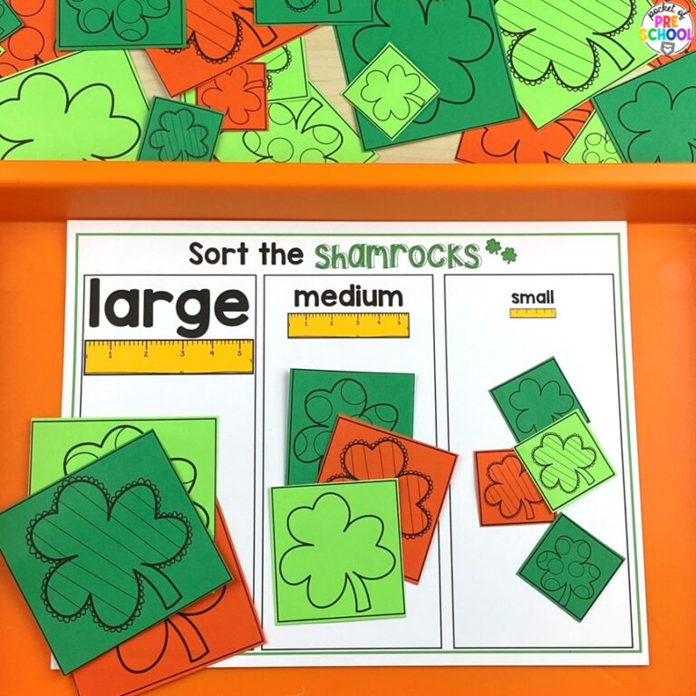 St. Patrick's Day Math and Literacy Centers for Preschool, Pre-K ...