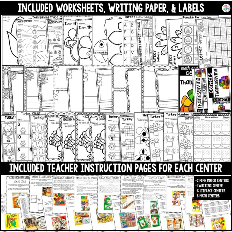 Holidays Math and Literacy Centers BUNDLE for Preschool, Pre-K ...
