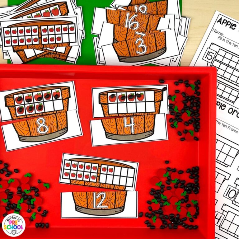 Seasons Math and Literacy Centers BUNDLE for Preschool, Pre-K ...
