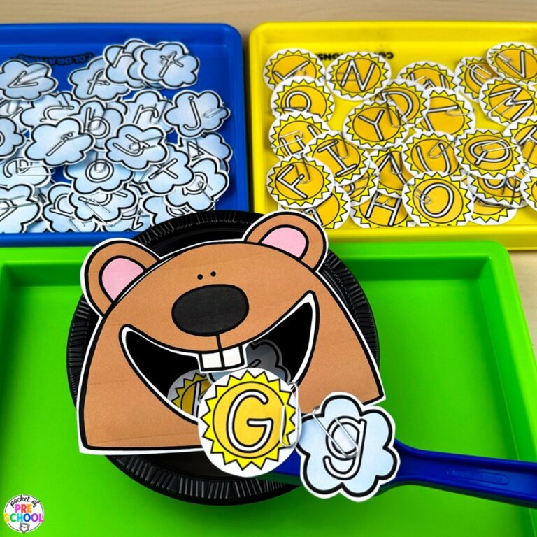 Groundhog Day Math and Literacy Centers for Preschool, Pre-K, and ...