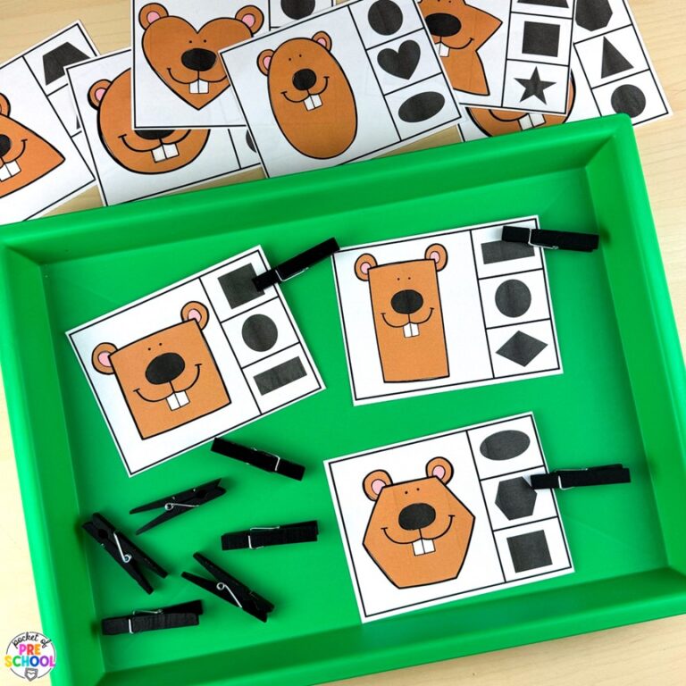Groundhog Day Math and Literacy Centers for Preschool, Pre-K, and ...