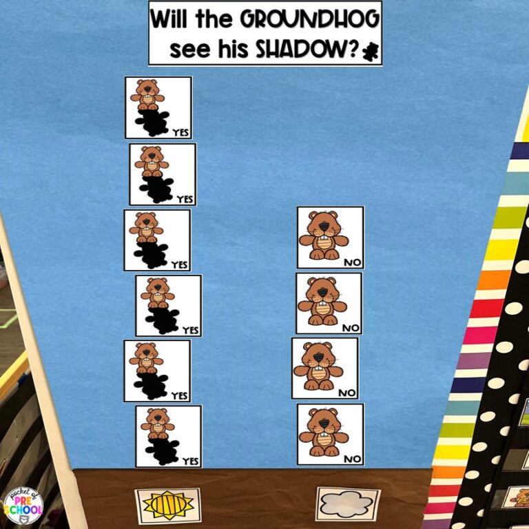 Groundhog Day Math and Literacy Centers for Preschool, Pre-K, and ...