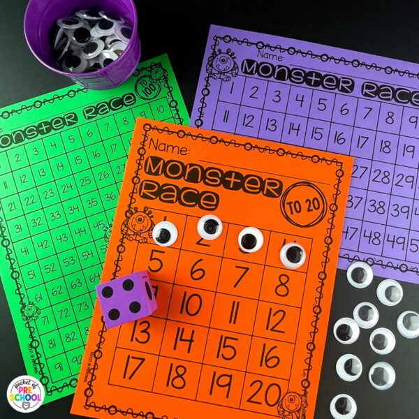 Halloween Math and Literacy Centers for Preschool, Pre-K, and ...