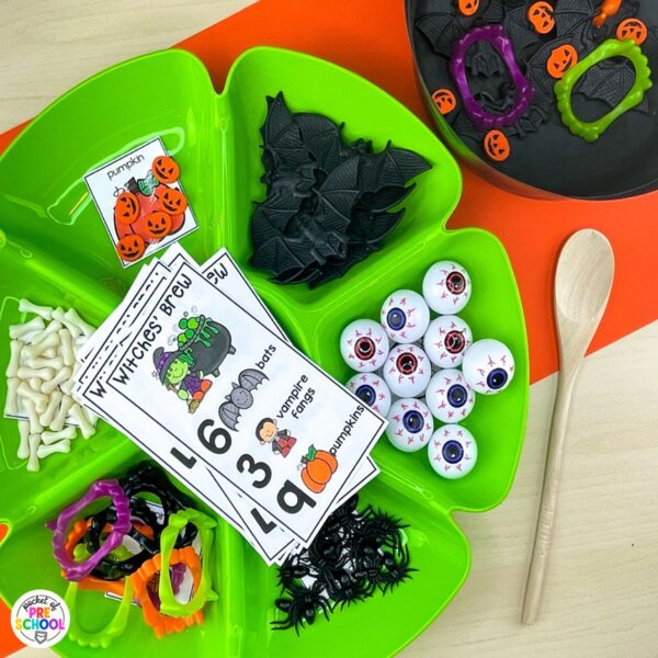 Halloween Math and Literacy Centers for Preschool, Pre-K, and ...