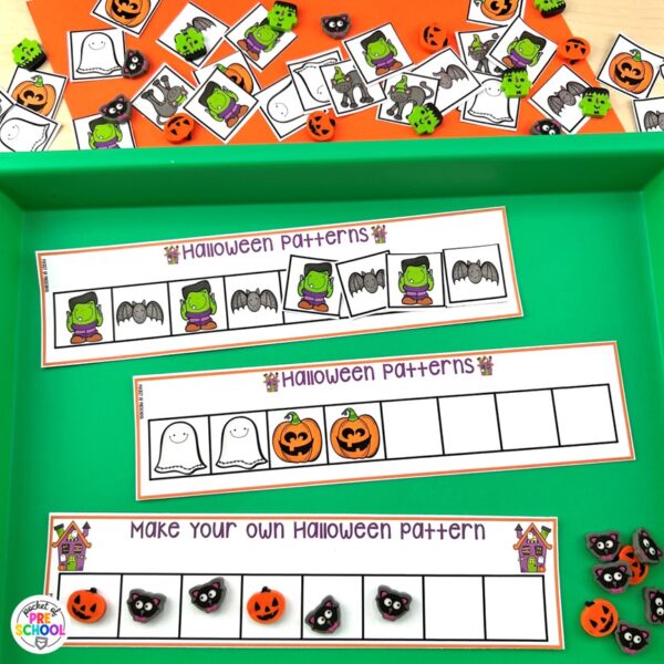 Halloween Math and Literacy Centers for Preschool, Pre-K, and ...