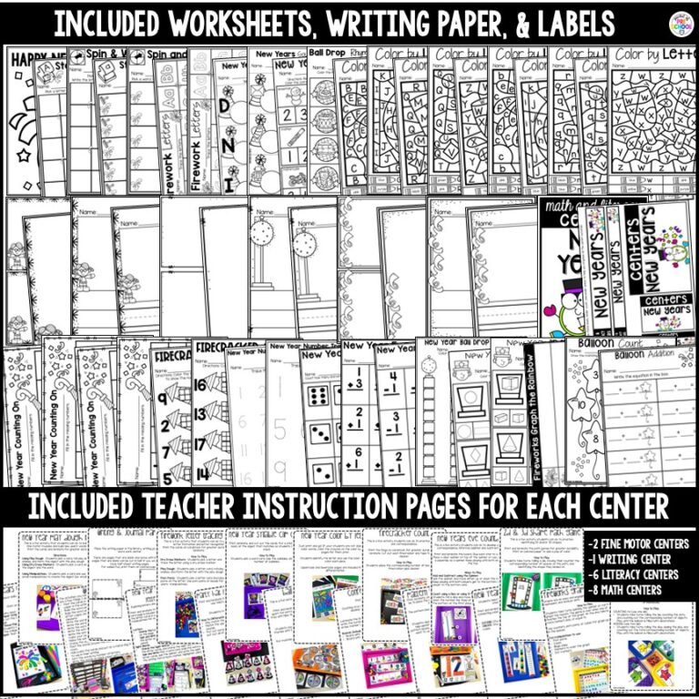 Holidays Math and Literacy Centers BUNDLE for Preschool, Pre-K ...