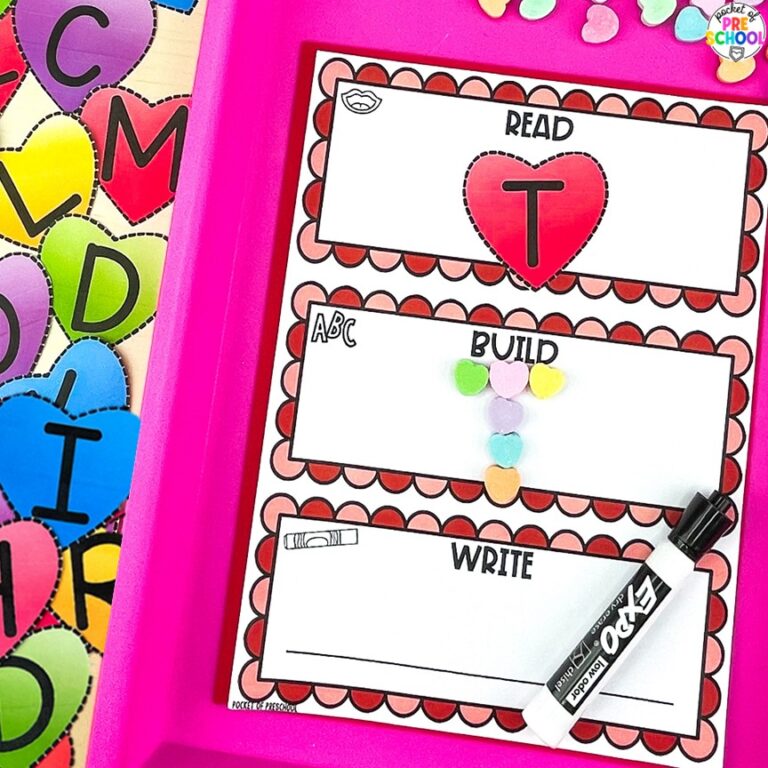 Valentine's Day Math and Literacy Centers for Preschool, Pre-K ...