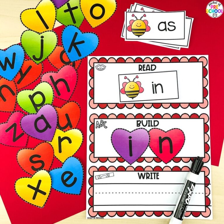 Valentine's Day Math and Literacy Centers for Preschool, Pre-K ...