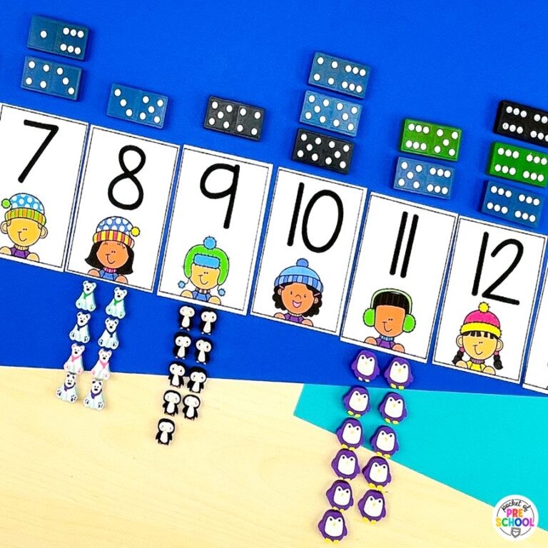 Winter Math and Literacy Centers for Preschool, Pre-K, and Kindergarten ...