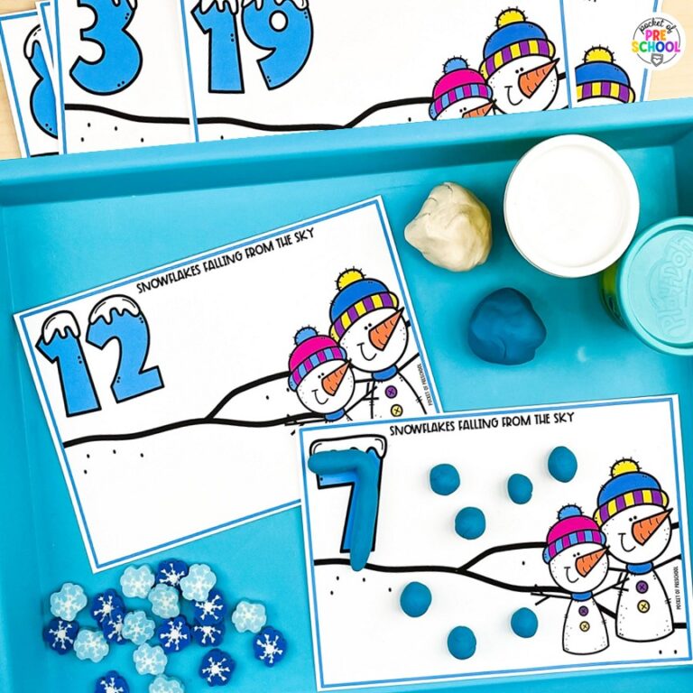 Winter Math and Literacy Centers for Preschool, Pre-K, and Kindergarten ...