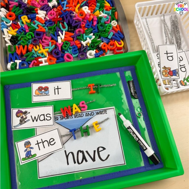 Winter Sports Games Math and Literacy Centers Preschool, Pre-K ...