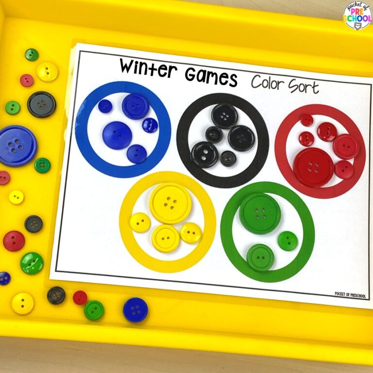 Winter Sports Games Math and Literacy Centers Preschool, Pre-K ...