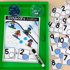 Winter Sports Games Math and Literacy Centers Preschool, Pre-K ...