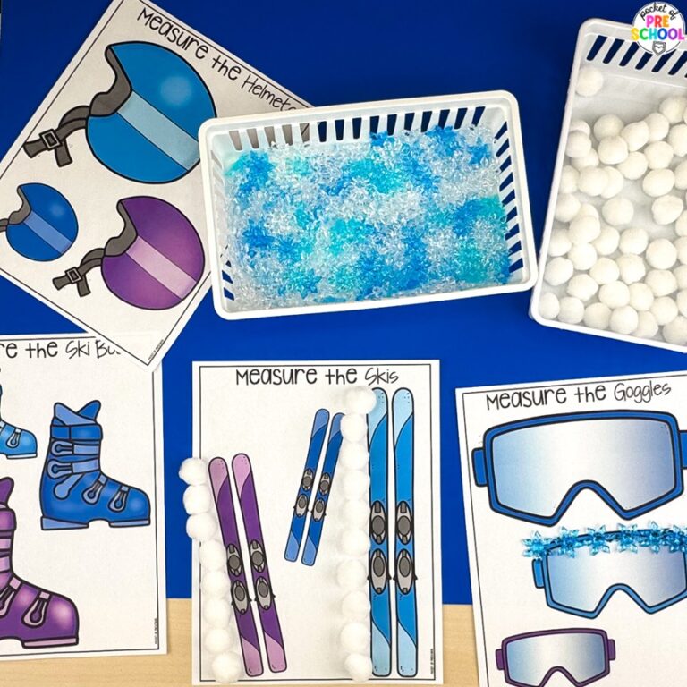 Winter Sports Games Math and Literacy Centers Preschool, Pre-K ...
