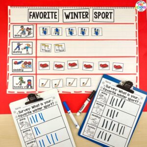 Winter Sports Games Math and Literacy Centers Preschool, Pre-K ...