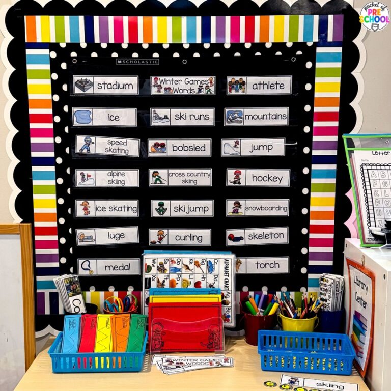 Winter Sports Games Math and Literacy Centers Preschool, Pre-K ...