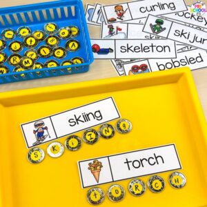 Winter Sports Games Math and Literacy Centers Preschool, Pre-K ...
