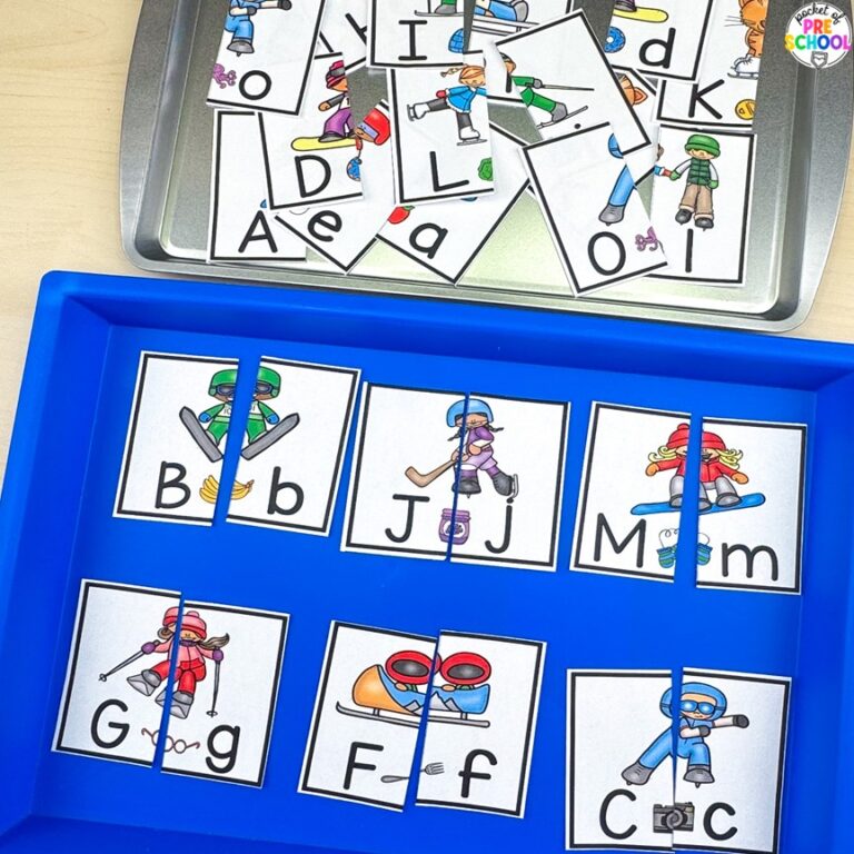 Winter Sports Games Math and Literacy Centers Preschool, Pre-K ...