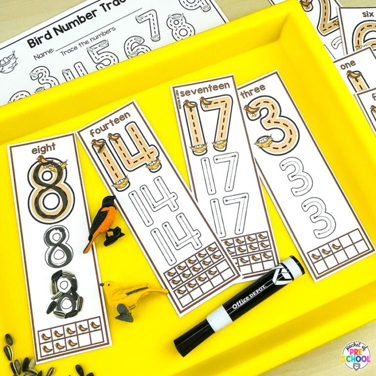 Birds Math and Literacy Centers for Preschool, Pre-K, and Kindergarten ...