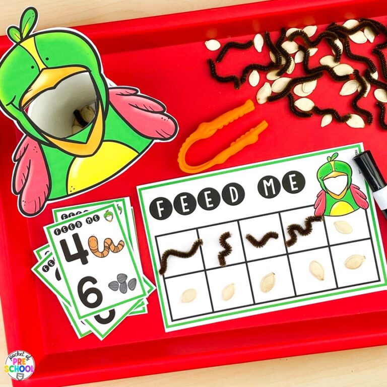 Birds Math and Literacy Centers for Preschool, Pre-K, and Kindergarten ...
