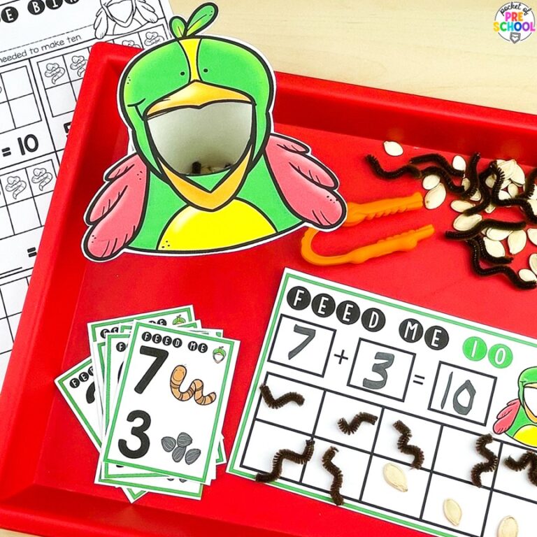 Birds Math and Literacy Centers for Preschool, Pre-K, and Kindergarten ...