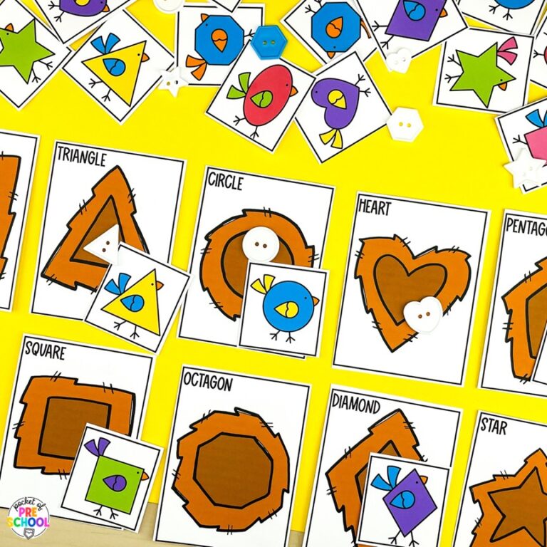Birds Math and Literacy Centers for Preschool, Pre-K, and Kindergarten ...