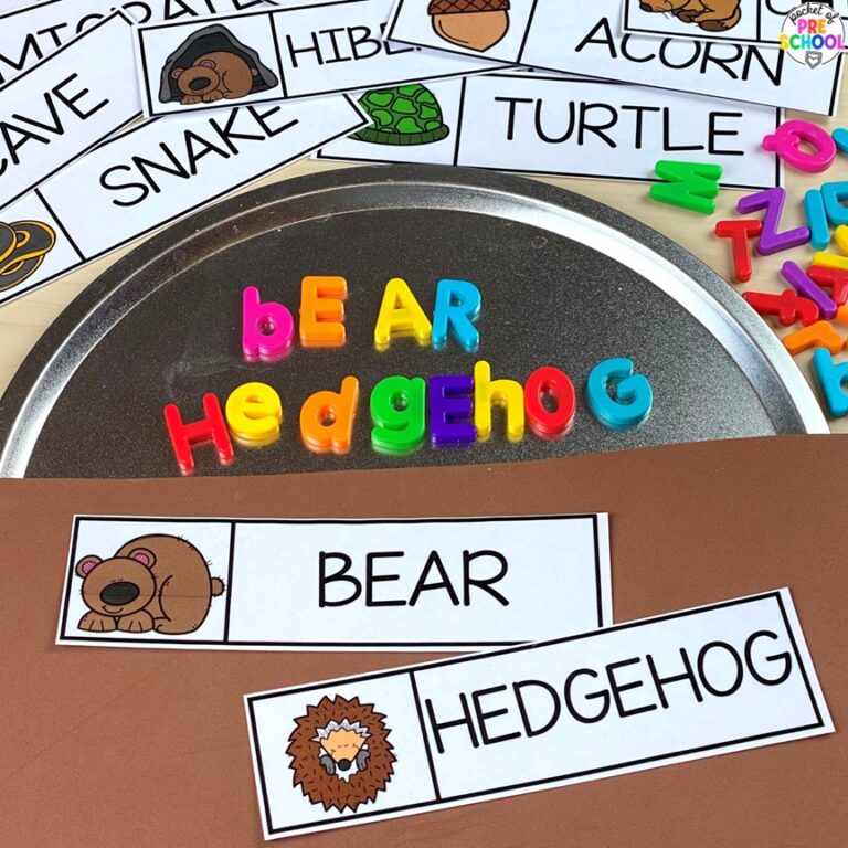 Hibernation Math and Literacy Centers for Preschool, Pre-K, and ...