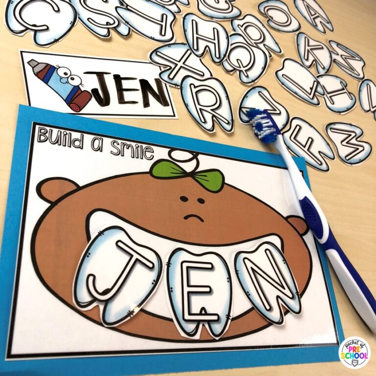 My Body and Teeth Math and Literacy Centers for Preschool, Pre-K, and ...