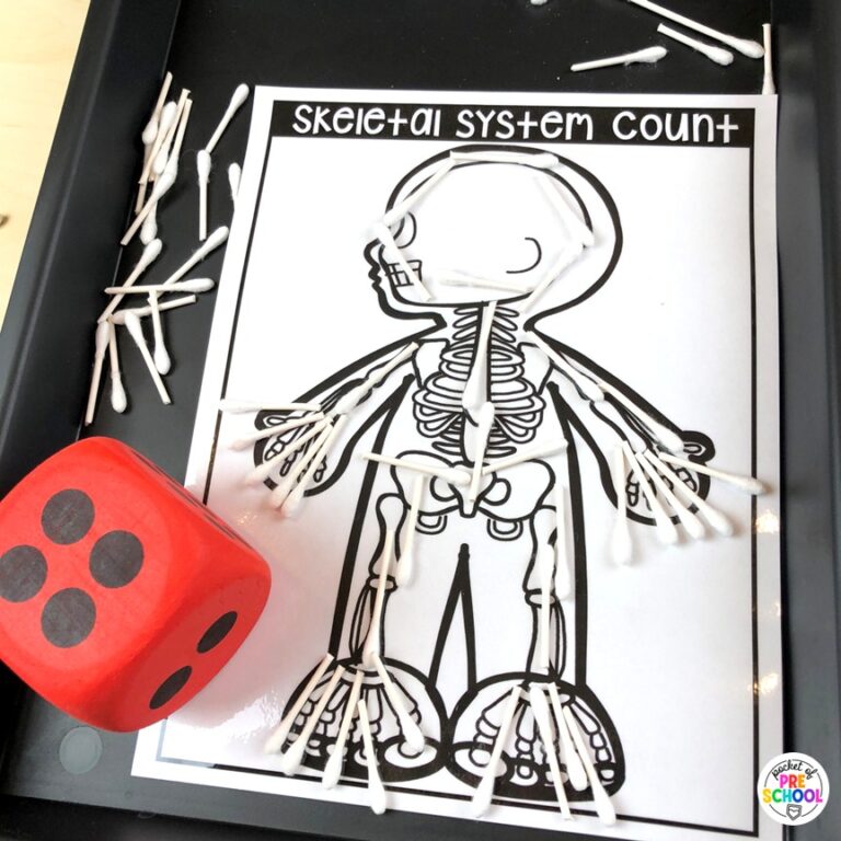 My Body and Teeth Math and Literacy Centers for Preschool, Pre-K, and ...