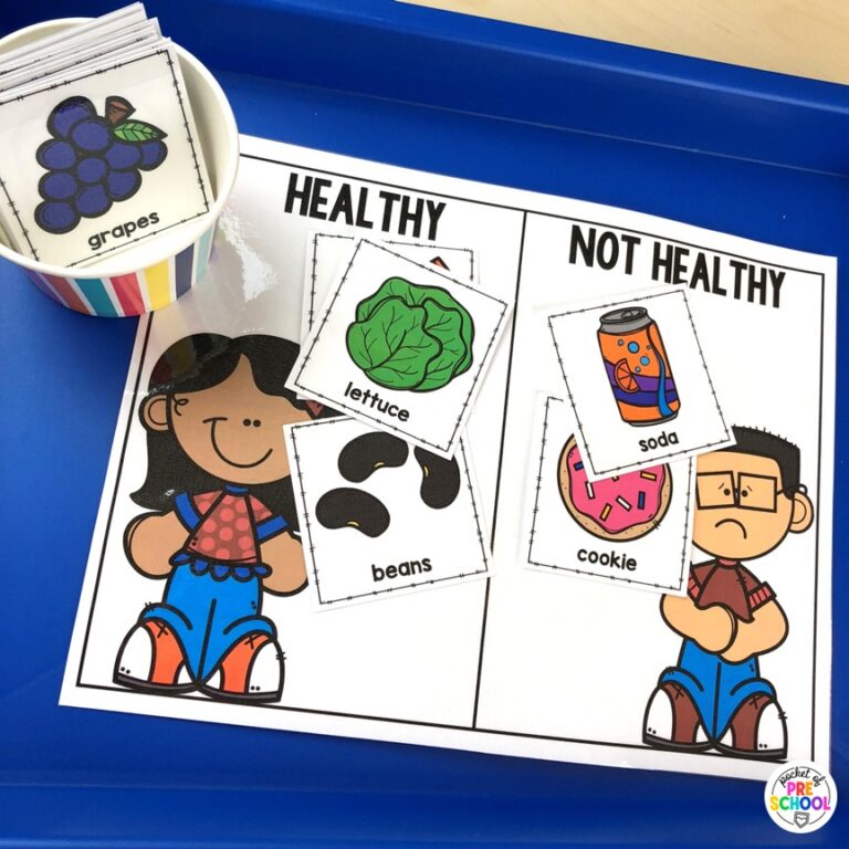 My Body and Teeth Math and Literacy Centers for Preschool, Pre-K, and ...