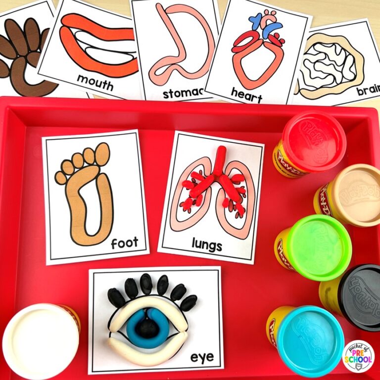 My Body and Teeth Math and Literacy Centers for Preschool, Pre-K, and ...