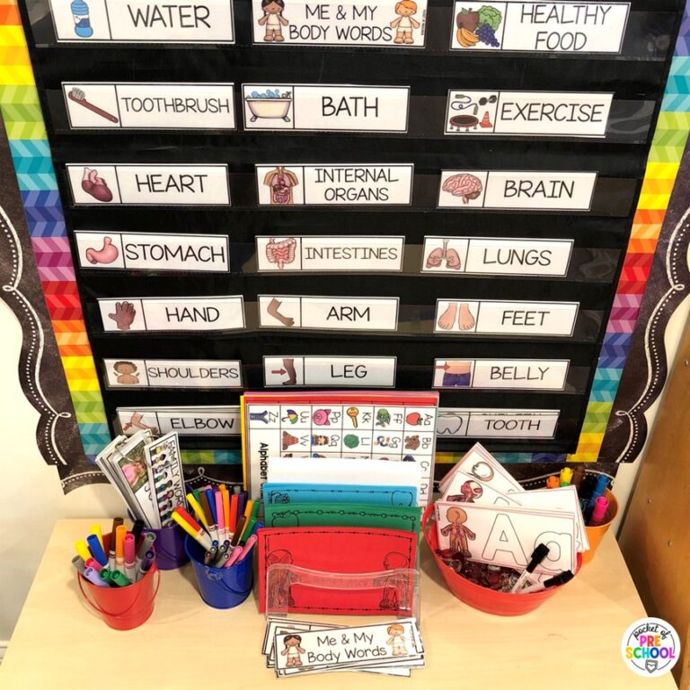 My Body and Teeth Math and Literacy Centers for Preschool, Pre-K, and ...