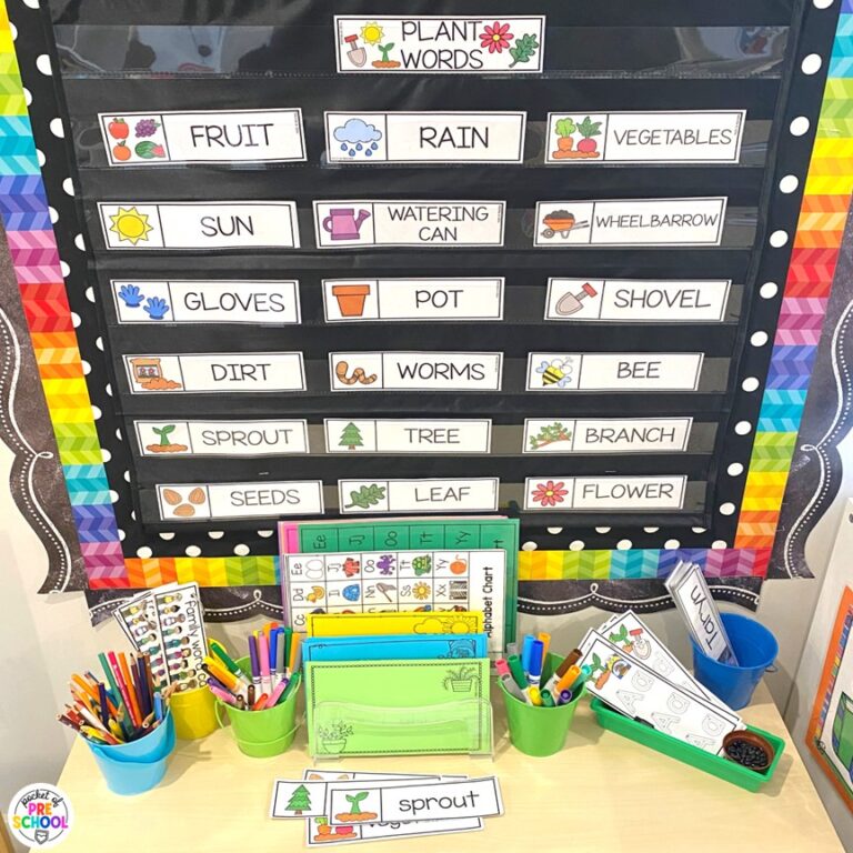 Plants Math and Literacy Centers for Preschool, Pre-K, and Kindergarten ...