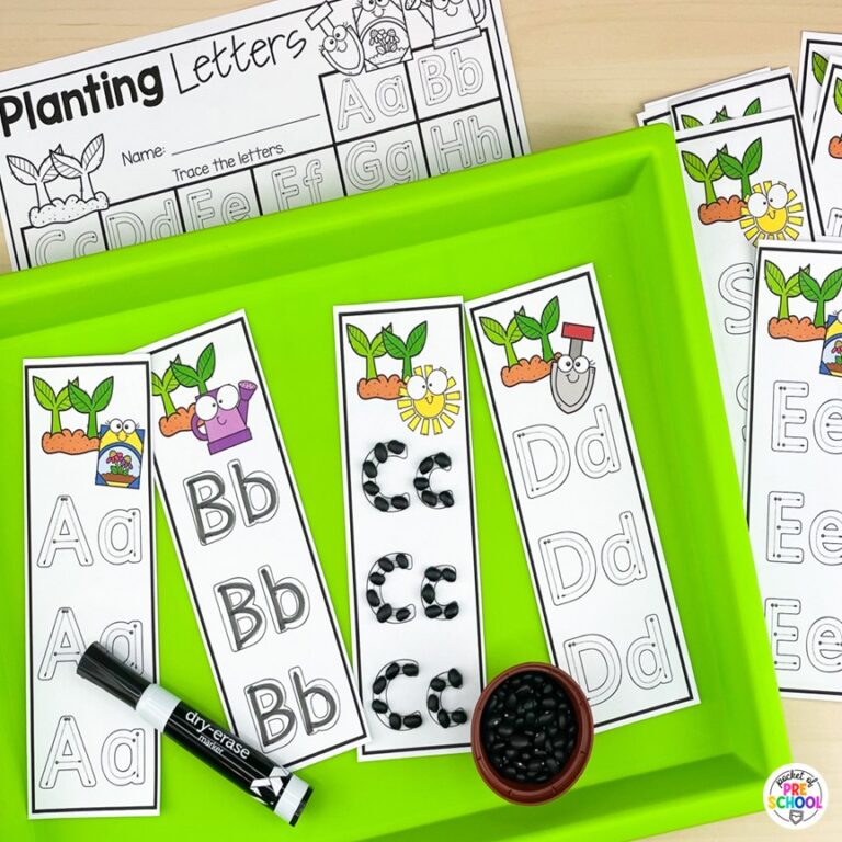 Plants Math and Literacy Centers for Preschool, Pre-K, and Kindergarten ...