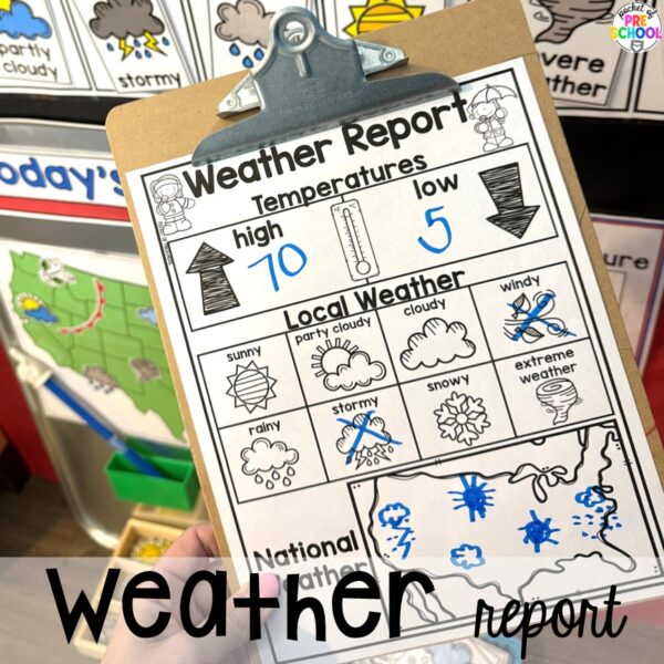 News & Weather Station Dramatic Play for Preschool, Pre-k, and ...