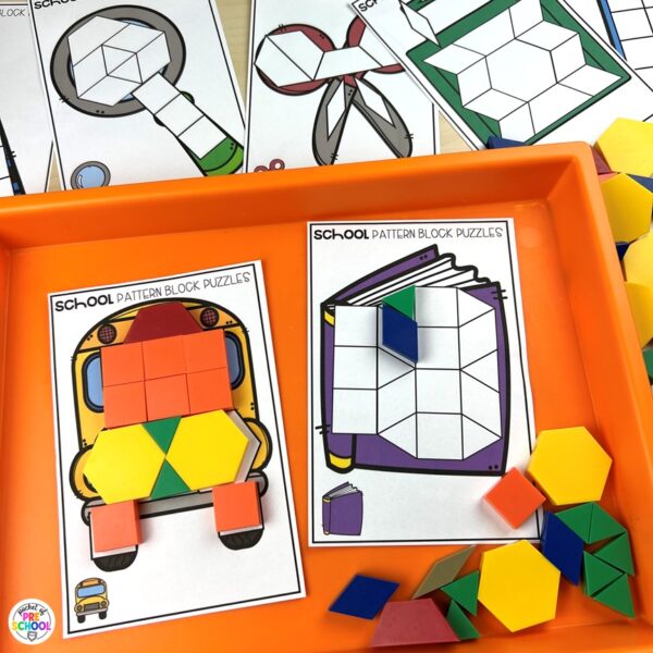 Back to School Math and Literacy Centers for Preschool, Pre-K, and ...